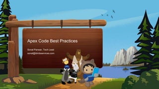 WIT Ajmer Event - Apex code best practices | PPT
