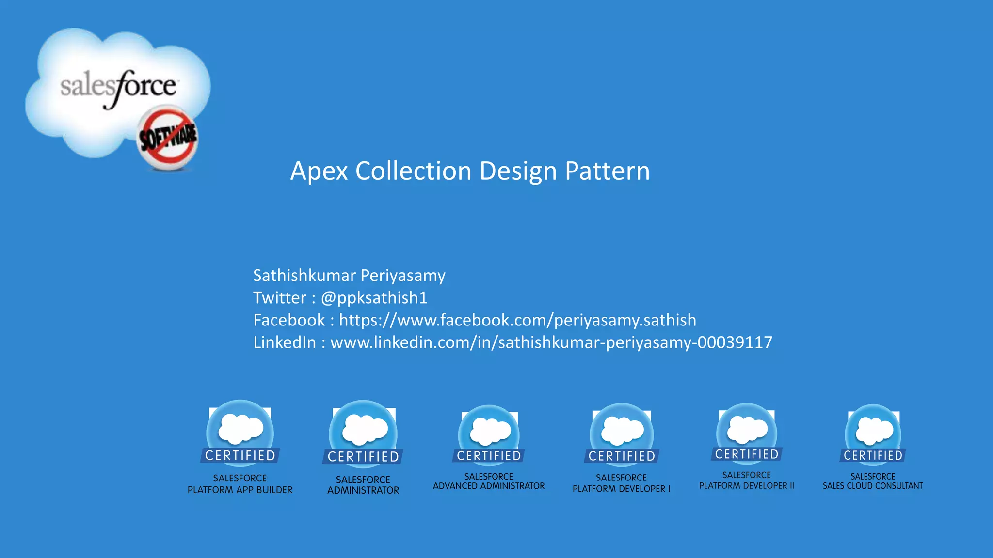 Apex collection patterns | PPTX | Databases | Computer Software and Applications