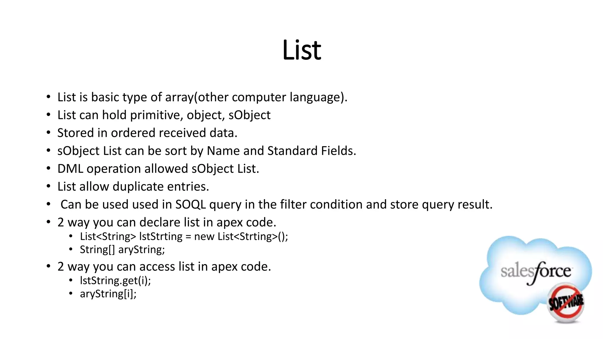 Apex Collection Patterns Pptx Databases Computer Software And