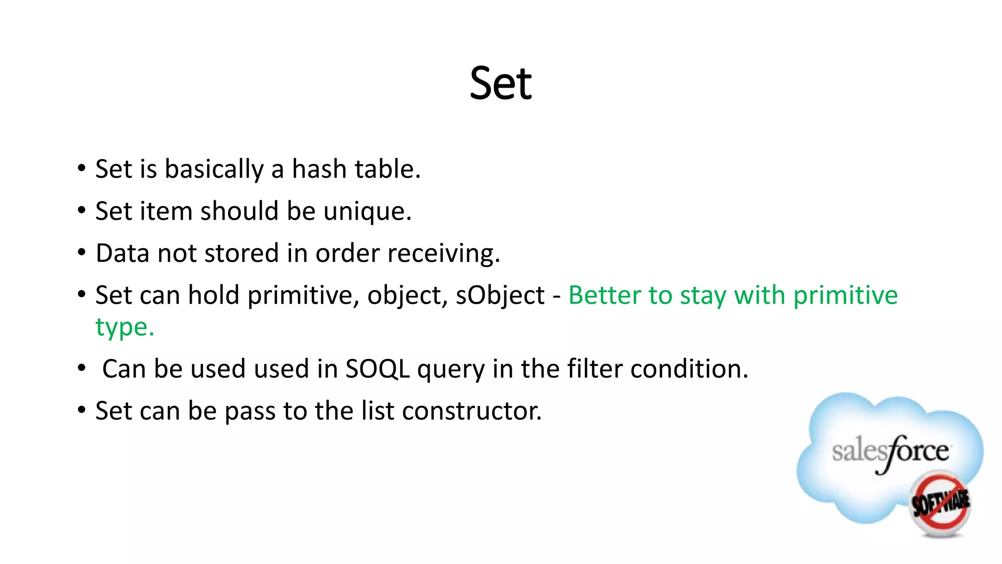 Apex collection patterns | PPTX | Databases | Computer Software and Applications