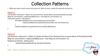 Apex collection patterns | PPTX | Databases | Computer Software and Applications