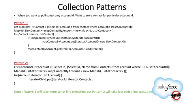 Apex Collection Patterns Pptx Databases Computer Software And