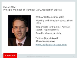 Apex day 1.0 oracle apex 5.0 patrick wolf | PDF