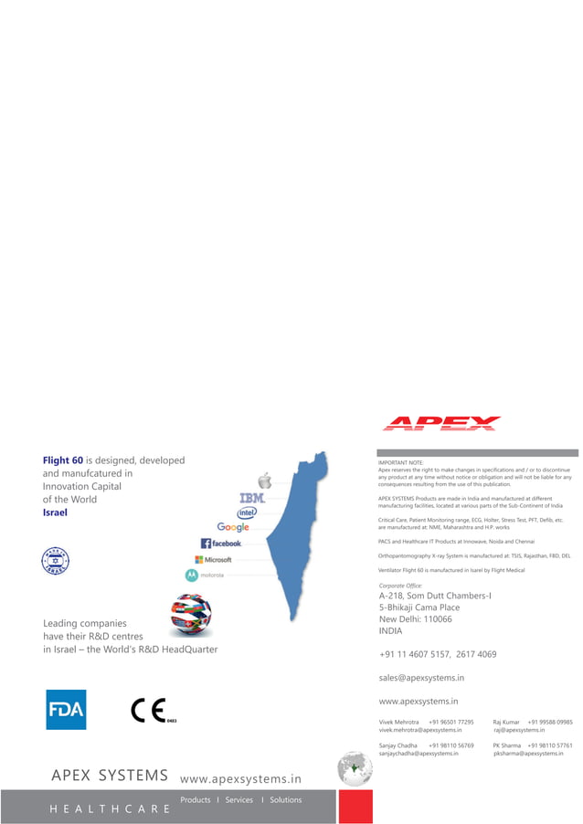 APEX FLIGHT 60 Ventilator | PDF | Lung and Respiratory Health ...