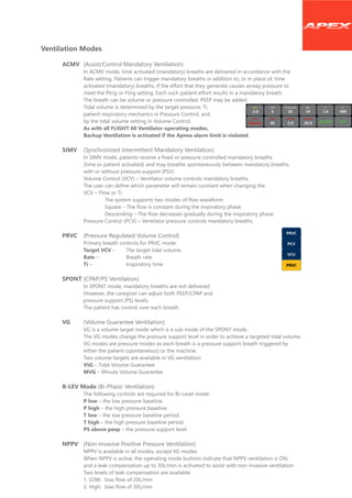 APEX FLIGHT 60 Ventilator | PDF