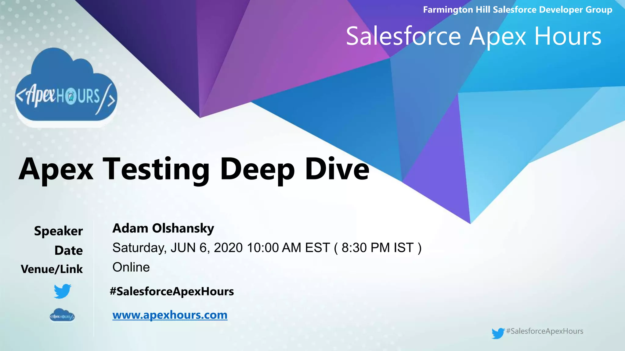 Apex Testing Deep Dive | PPT