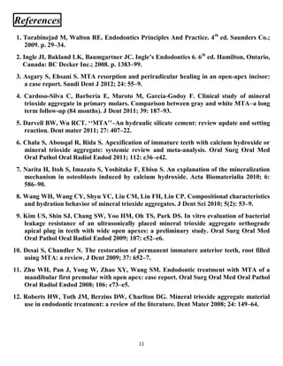 Apexification apeogenesis word2007 MTA mineral trioxide aggregate | DOCX