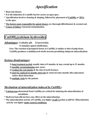 Apexification apeogenesis word2007 MTA mineral trioxide aggregate | DOCX