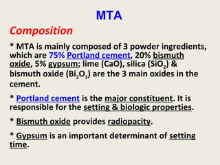 Apexification apexogenesis MTA mineral trioxide aggregate powerpoint ...