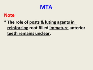 Apexification apexogenesis MTA mineral trioxide aggregate powerpoint ...