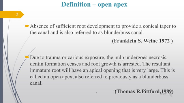 Apexification and apexogenesis | PPTX