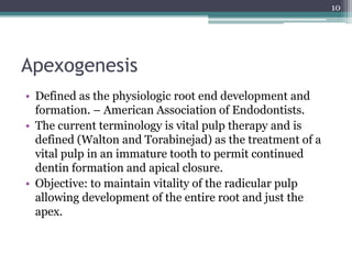 Apexification & apexogenesis | PPT