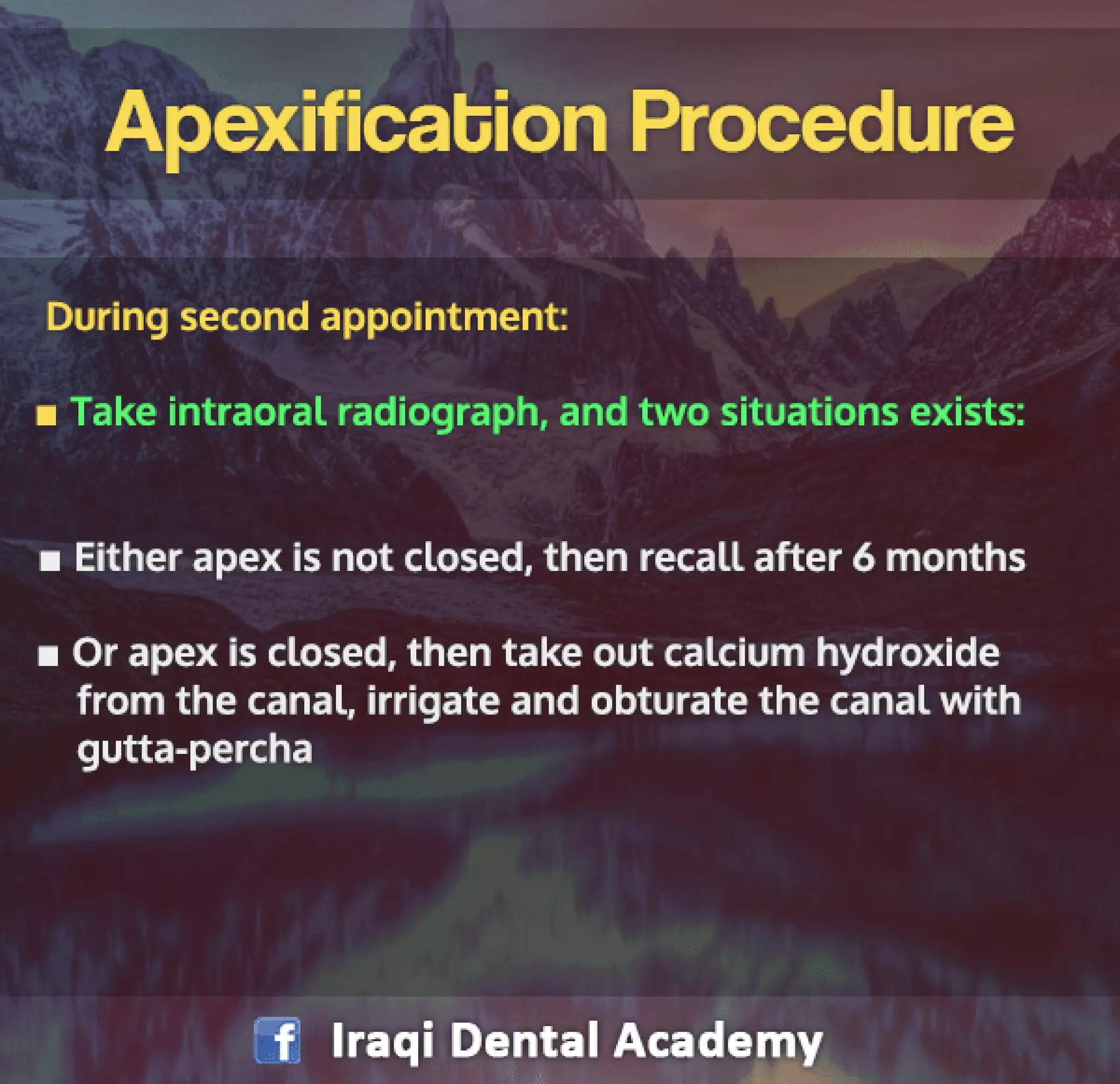 Apexification Procedure - Pediatric Dental Lecture | PDF