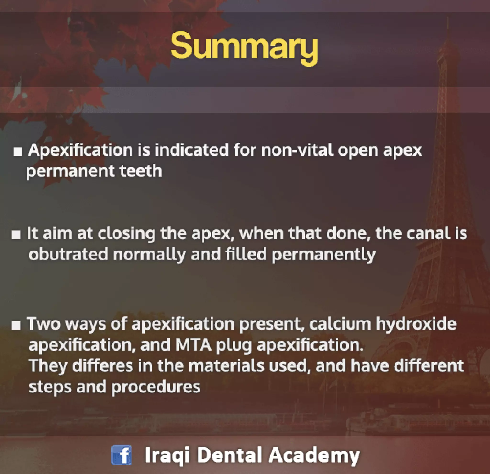 Apexification Procedure - Pediatric Dental Lecture | PDF