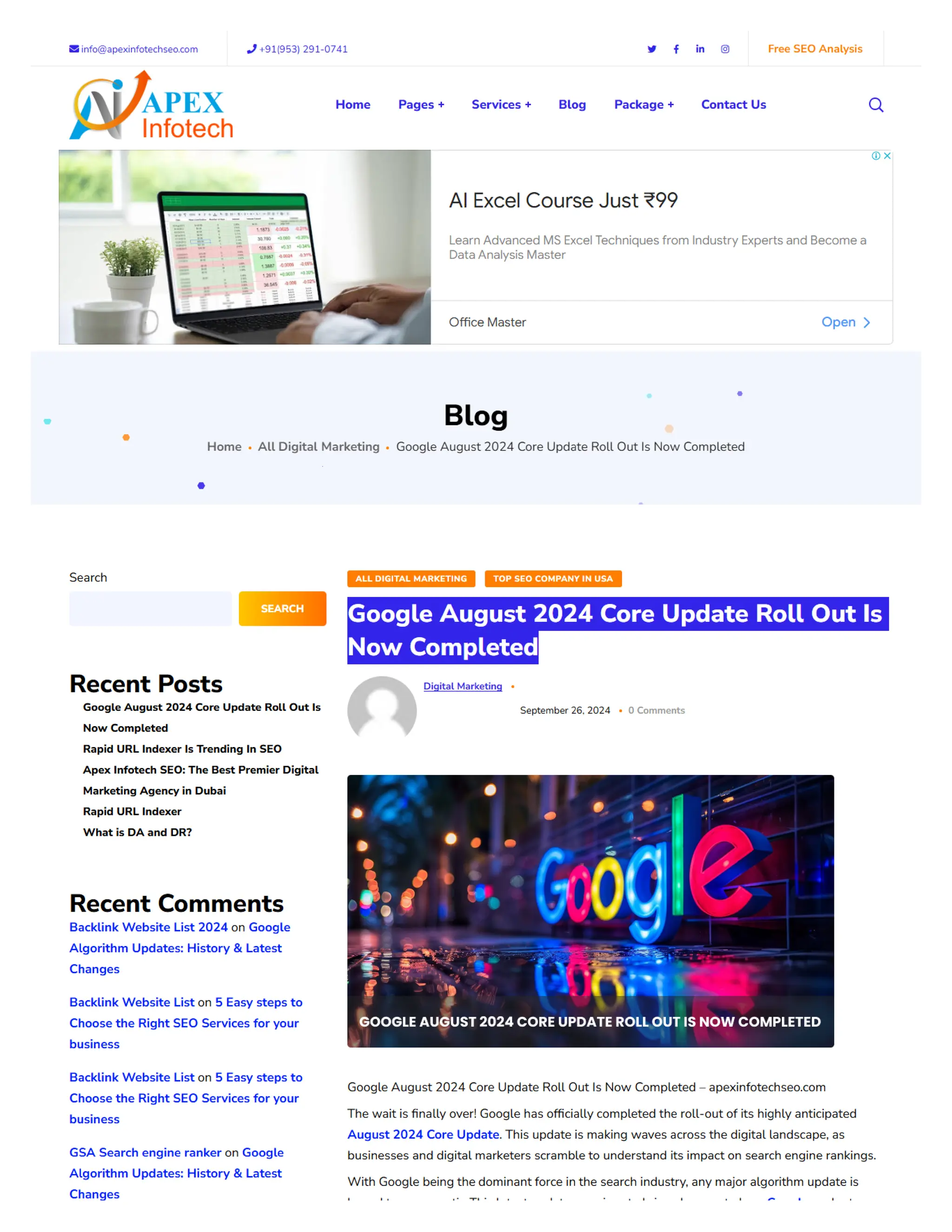 Google August 2024 Core Update Roll Out Is Now Completed | PDF