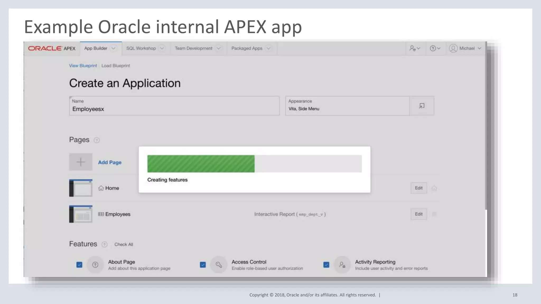 Oracle APEX Introduction (release 18.1) | PPTX