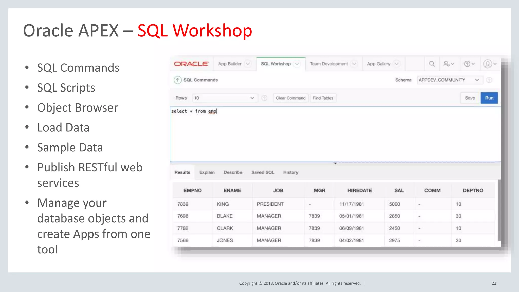 Oracle APEX Introduction (release 18.1) | PPTX