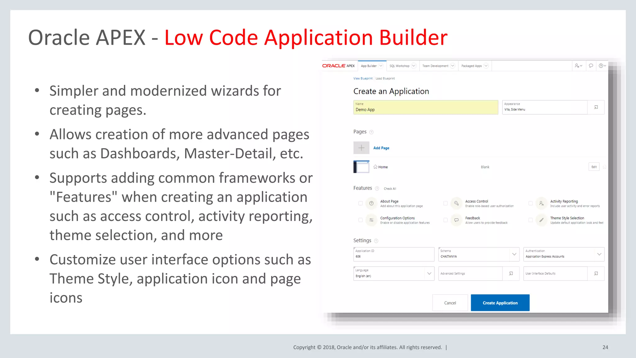 Oracle APEX Introduction (release 18.1) | PPTX