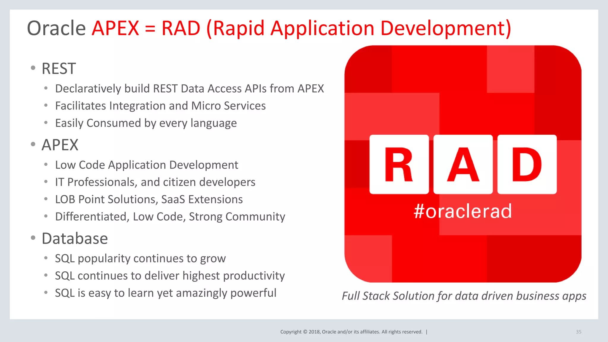 Oracle APEX Introduction (release 18.1) | PPTX