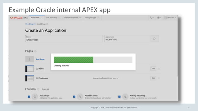 Oracle APEX Introduction (release 18.1) | PPTX | Databases | Computer ...