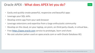 Oracle APEX Introduction (release 18.1) | PPTX | Databases | Computer ...