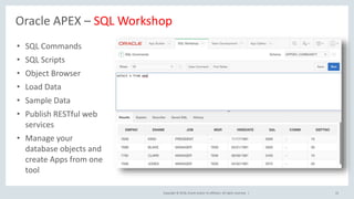 Oracle APEX Introduction (release 18.1) | PPTX | Databases | Computer Software and Applications