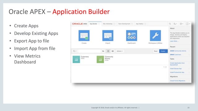 Oracle APEX Introduction (release 18.1)