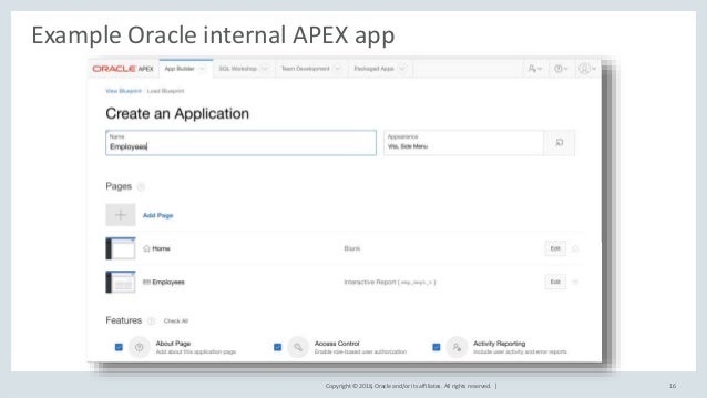 Oracle APEX Introduction (release 18.1)