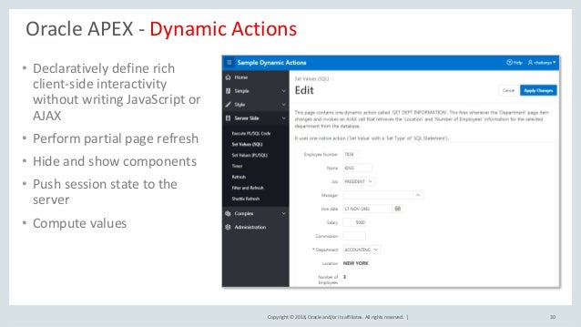 Oracle APEX Introduction (release 18.1)