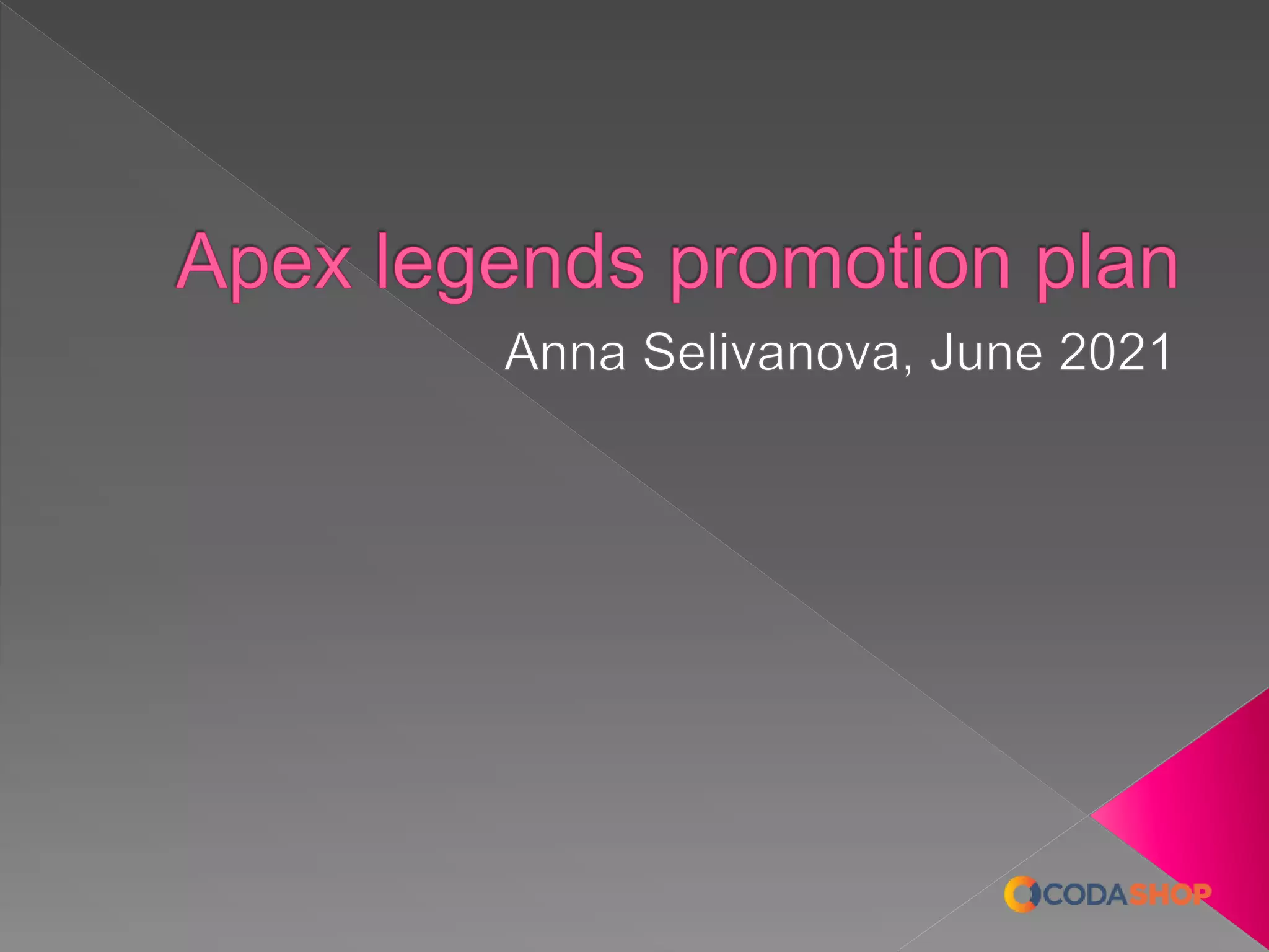 Apex legends promotion plan | PPT