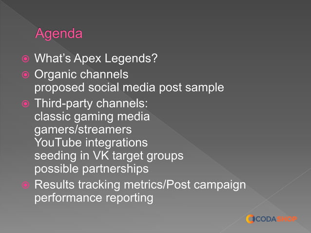 Apex legends promotion plan | PPT