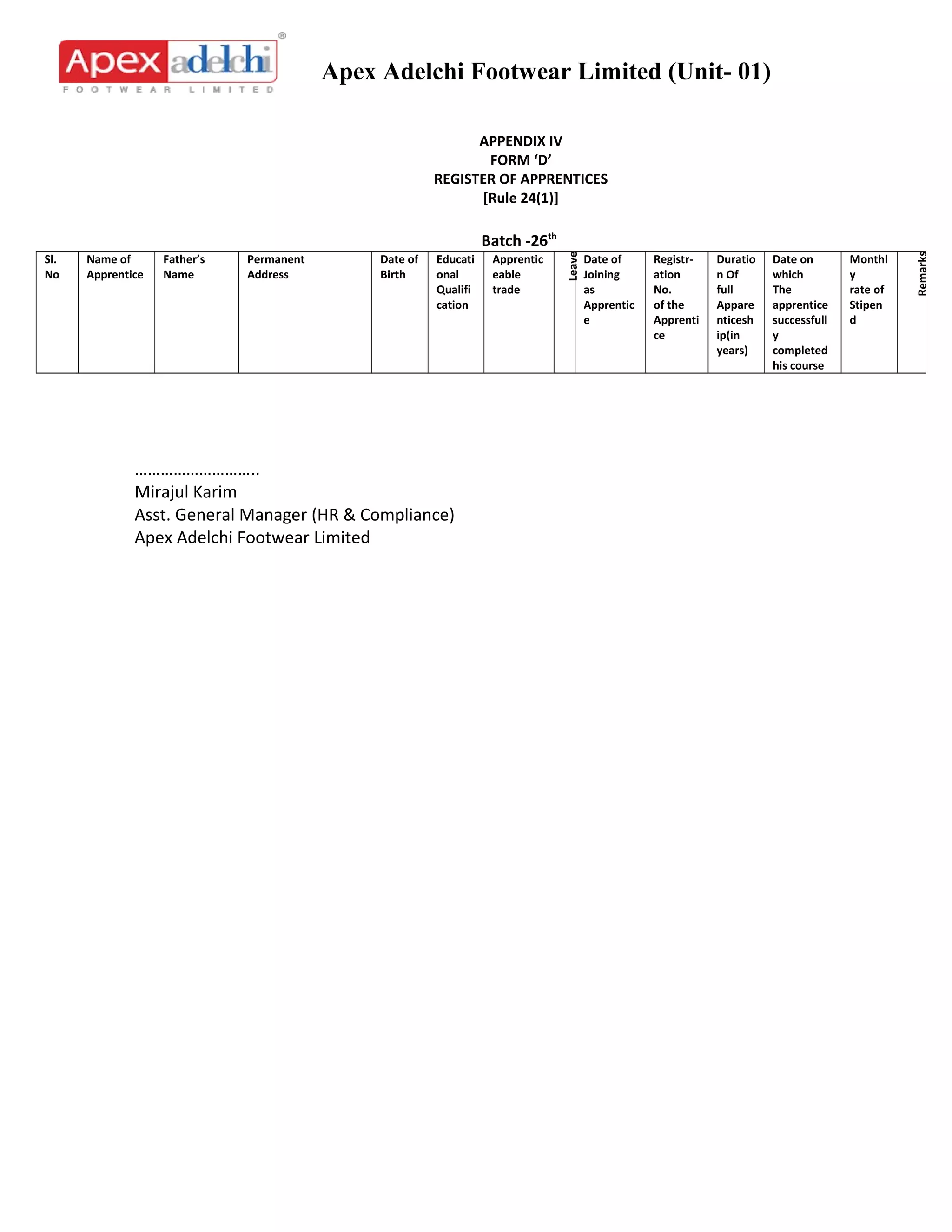 Apex letter head | DOC