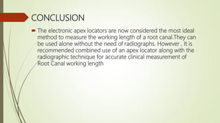 ELECTRONIC APEX LOCATOR (EAL) | PPTX