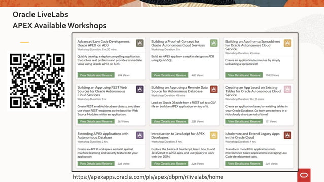 Oracle APEX, Low Code for Data Driving Apps | PPT