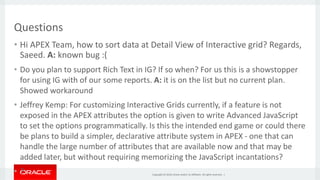 APEX Office Hours Interactive Grid Deep Dive | PPTX
