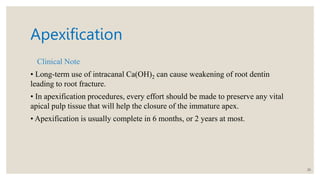 Apexogenesis and apexification.pptx endodontics final year | PPTX