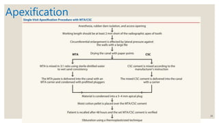 Apexogenesis and apexification.pptx endodontics final year | PPTX