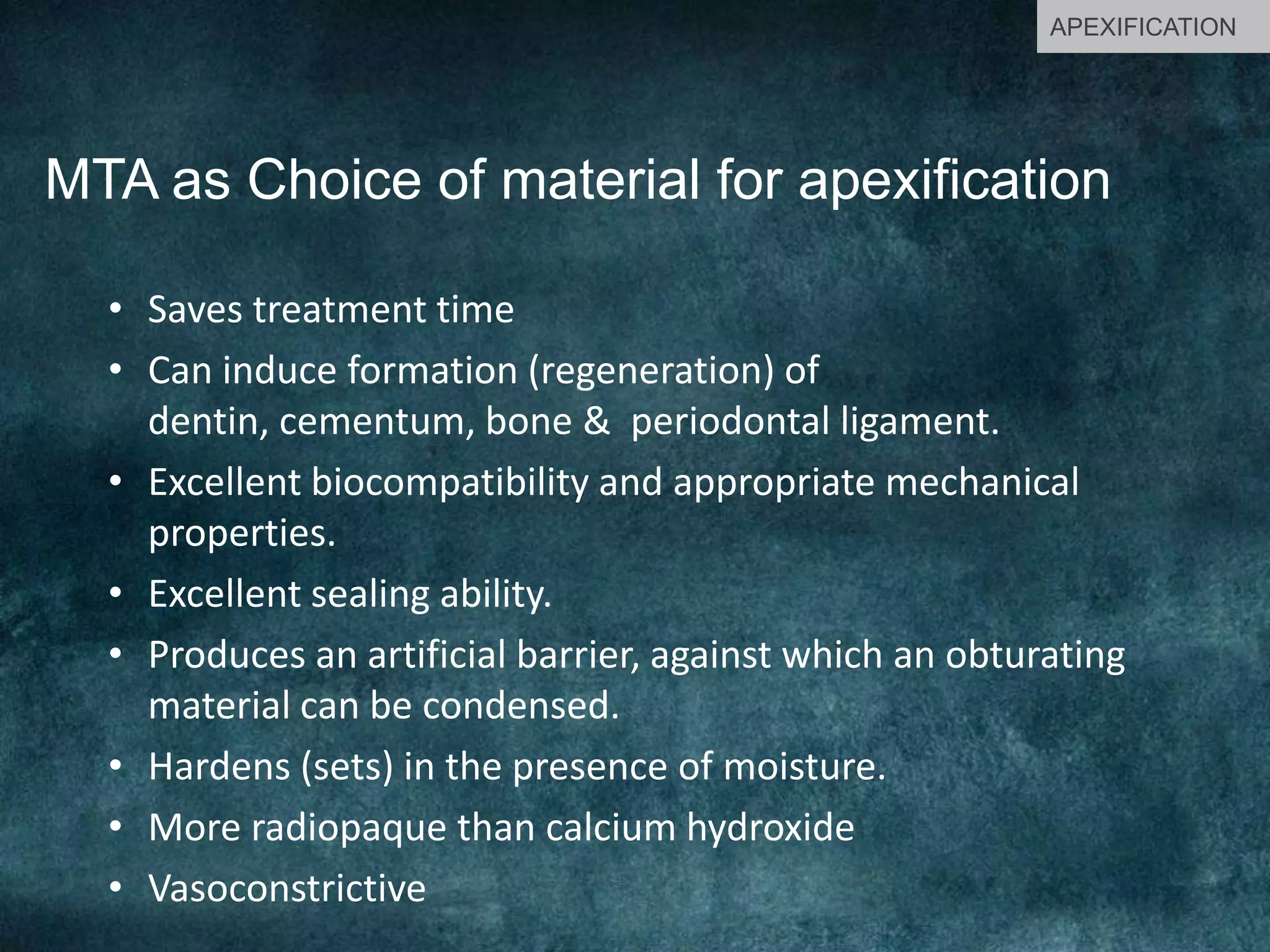 Apexogenesis & apexification | PPTX