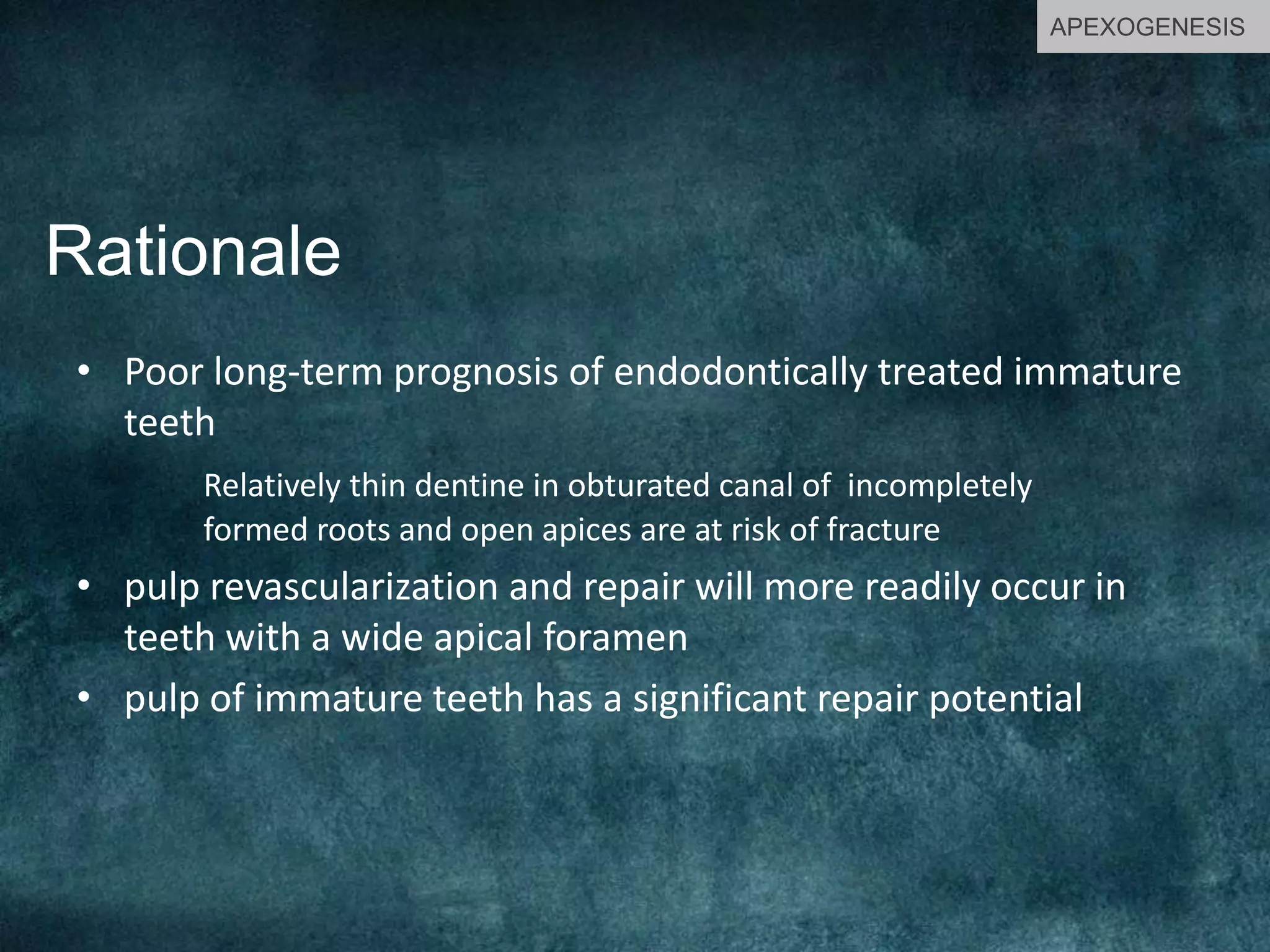 Apexogenesis & apexification | PPTX