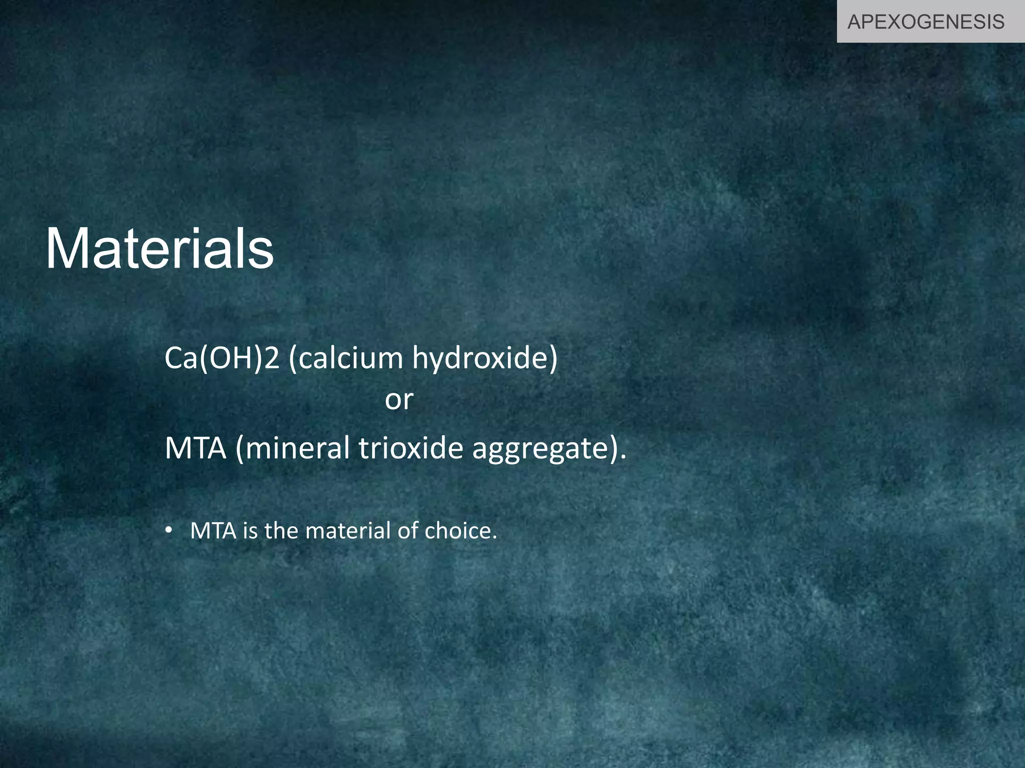 Apexogenesis & apexification | PPTX