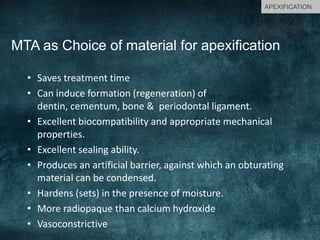 Apexogenesis & apexification | PPTX