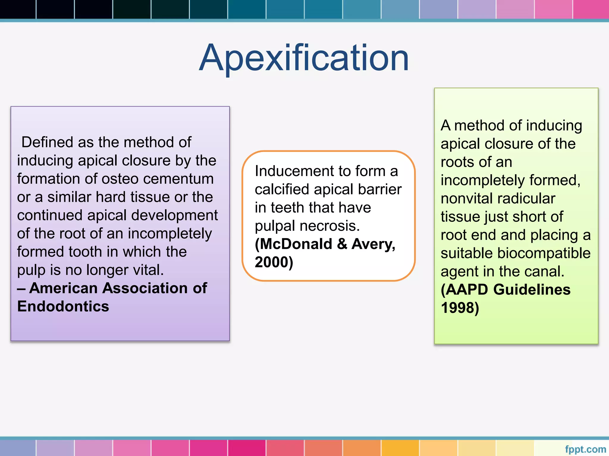 Apexogenesis & apexification | PPTX