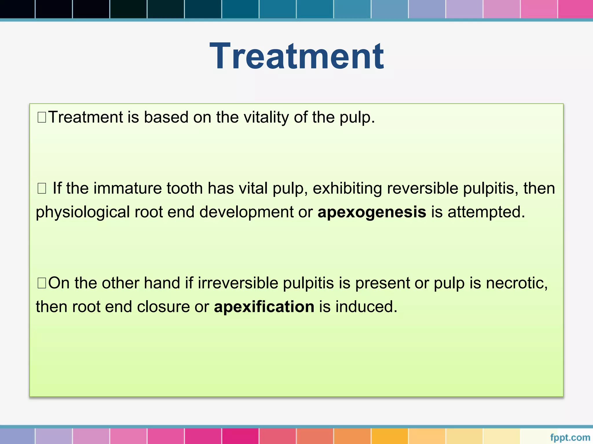 Apexogenesis & apexification | PPTX