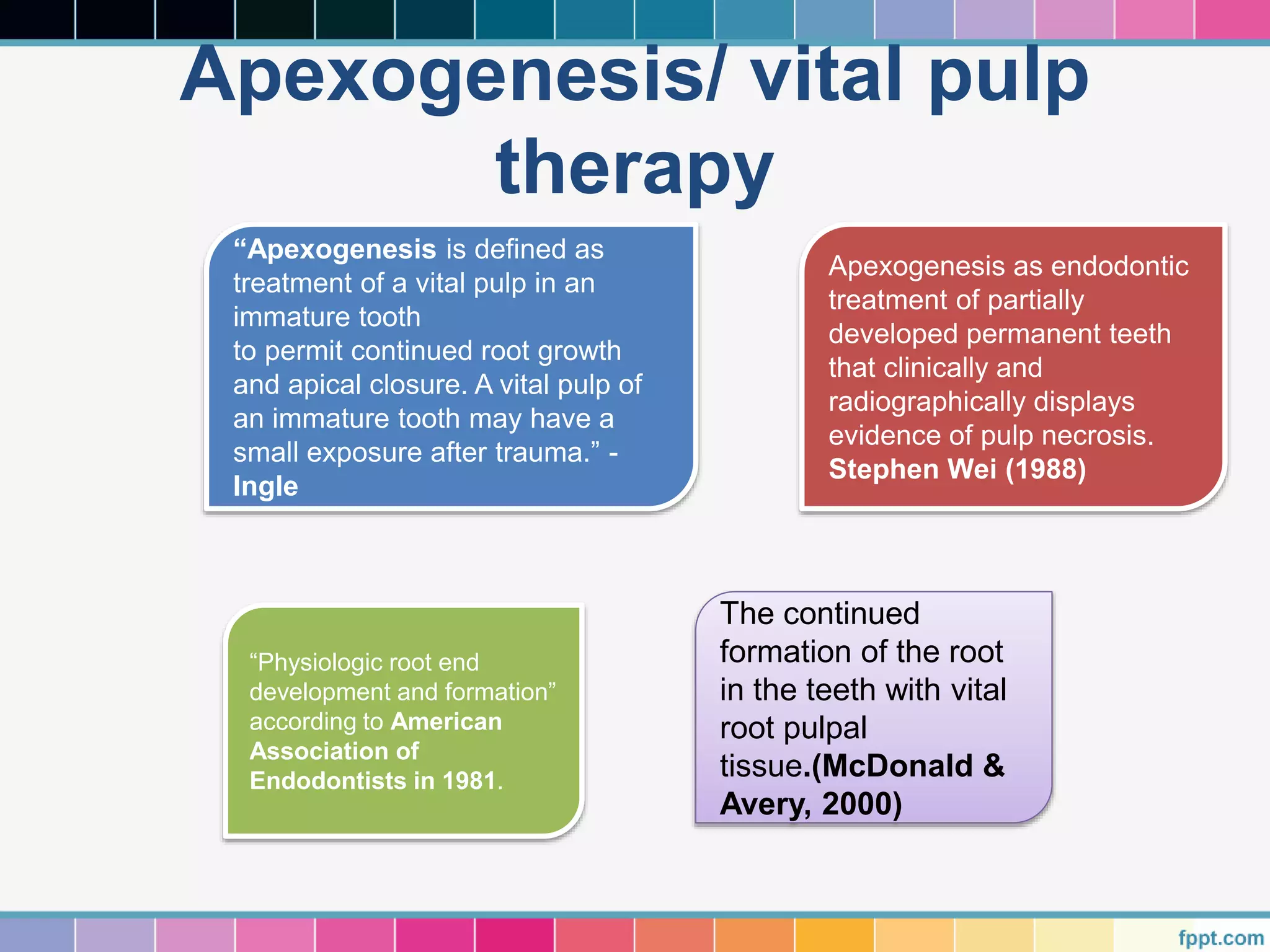 Apexogenesis & apexification | PPTX