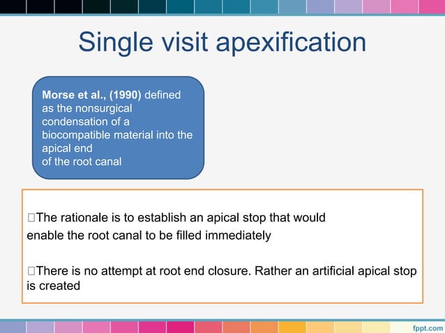 Apexogenesis & apexification | PPTX | Dental Health | Diseases and ...