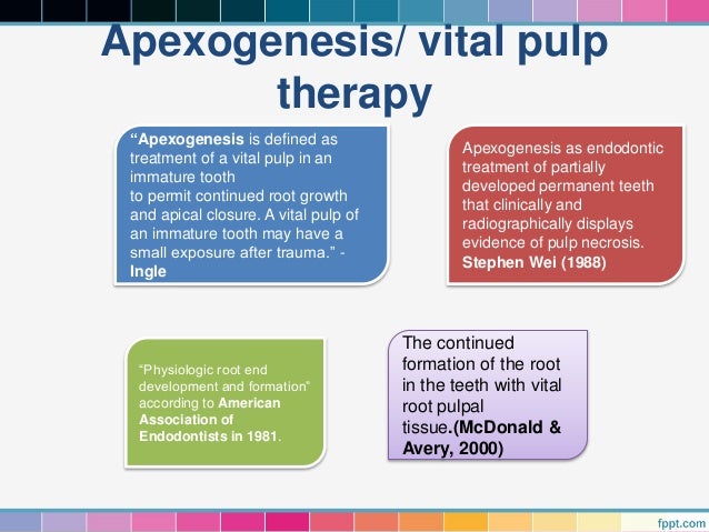 Apexogenesis & apexification