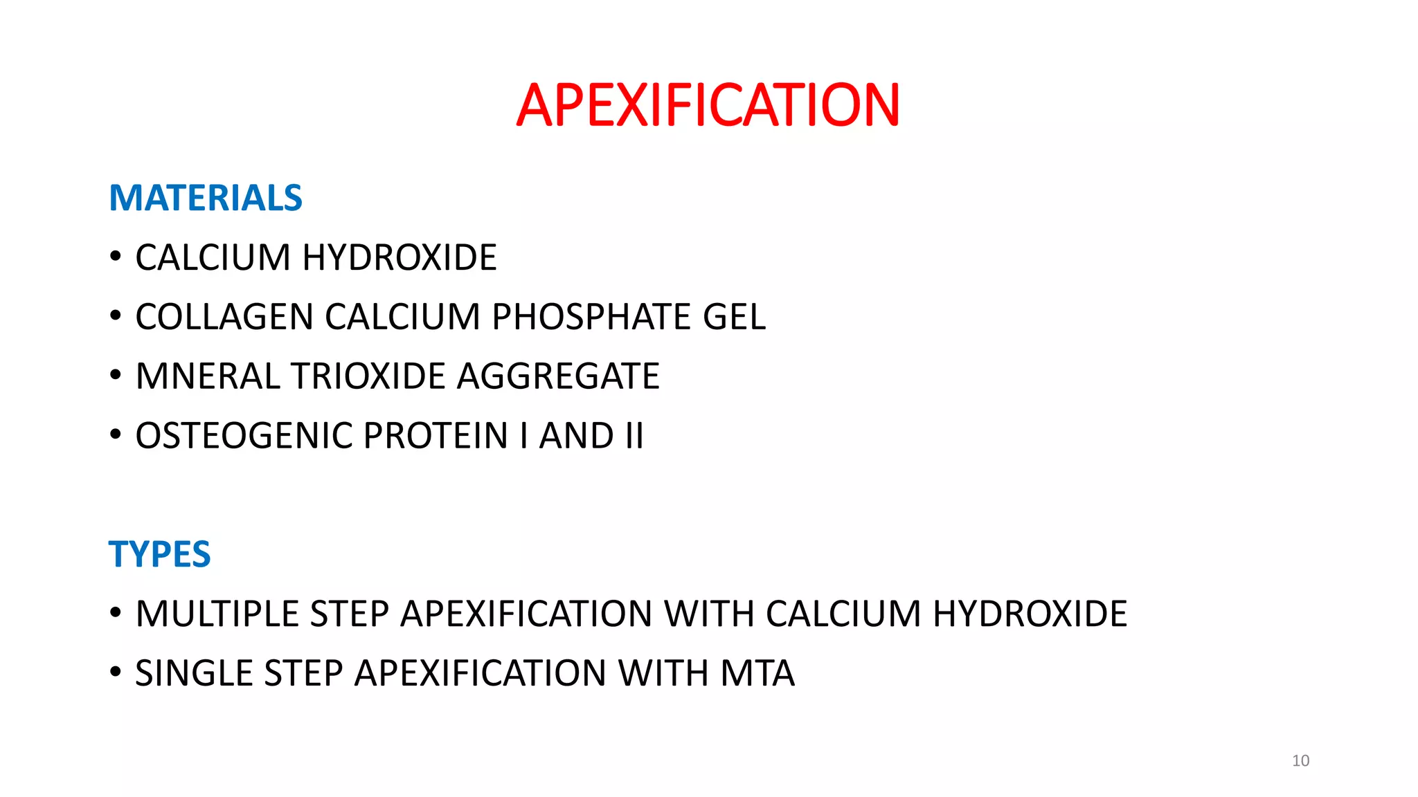 Apexogenesis apexification and revascularization | PPTX | Dental Health ...