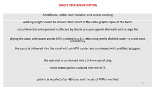Apexogenesis apexification and revascularization | PPTX | Dental Health ...