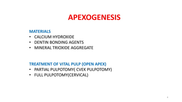 Apexogenesis apexification and revascularization | PPTX | Dental Health ...