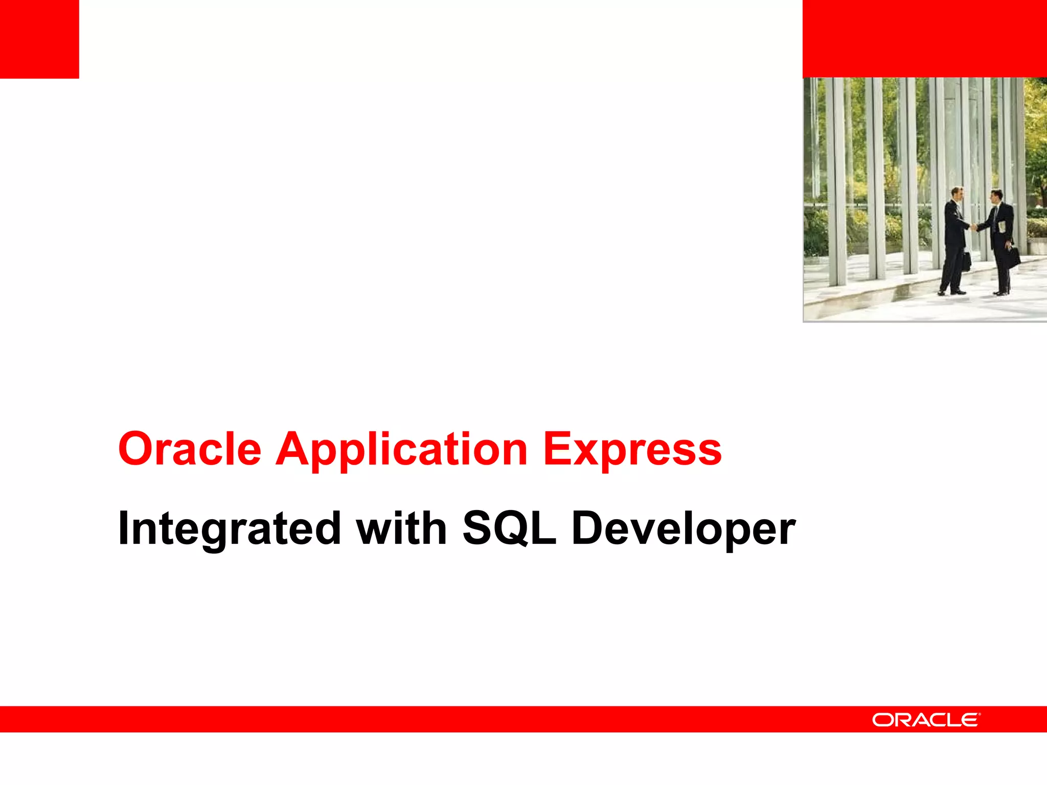 Oracle Application Express Ppt